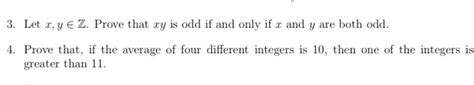 Solved Let X YZ Prove That Xy Is Odd If And Only If X Chegg