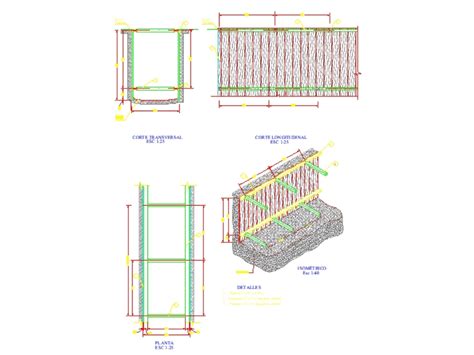 Wooden Shoring In Autocad Cad Download 93 96 Kb Bibliocad