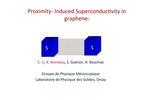 Proximity Induced Superconductivity In Graphene Imaginenano 2013