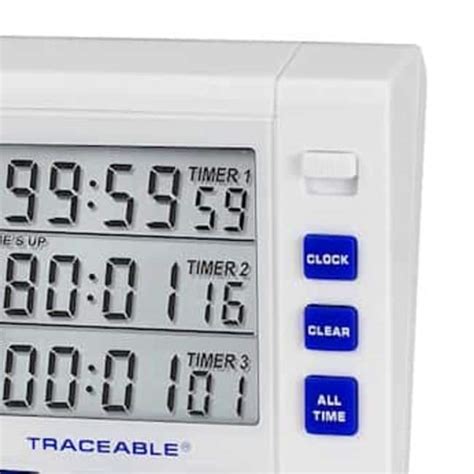Cole Parmer™ Digi Sense™ Traceable™ Triple Display Clock Timer With