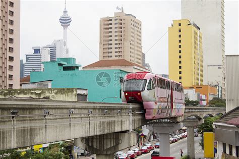 马来西亚吉隆坡的单轨列车高清图片下载 正版图片501839529 摄图网