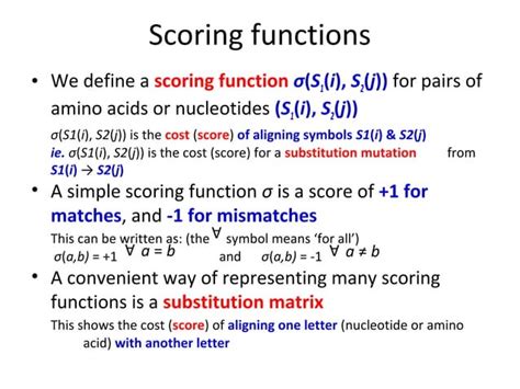 The Needleman Wunsch Algorithm Ppt