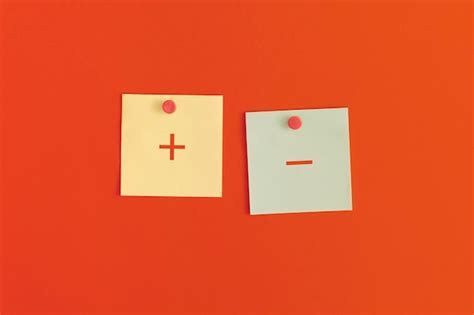 Premium Photo Sticky Notes With Concept Of Positive And Negative