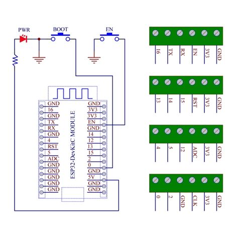 Screw Terminal Block Breakout Module Board For Esp8266 Devkitc