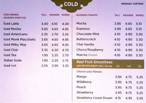 Menu At Wired Monk Cafe Surrey 103 13585 16th Avenue