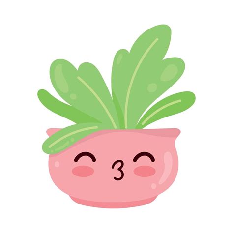 Houseplant Pink Kawaii Style 11457551 Vector Art At Vecteezy