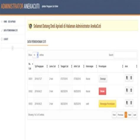 Jual Aplikasi Web Cuti Pegawai Berbasis Web Menggunakan Php Dan Mysql