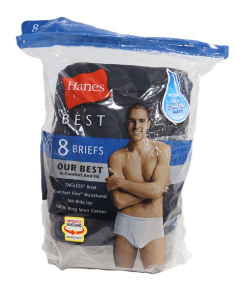 Hanes Mens Comfort Flex Waist Wicking Cool Comfort Best Briefs 8 Pack