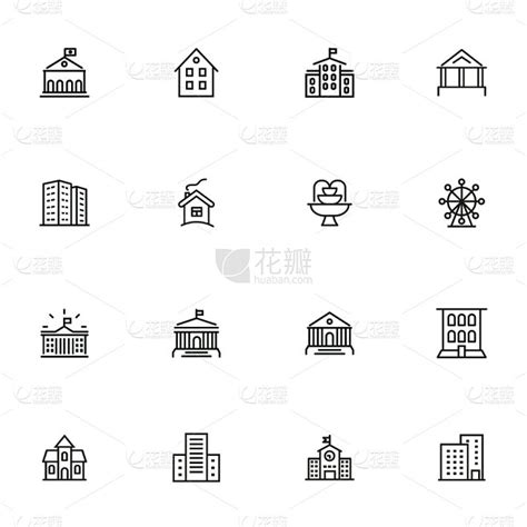 美国小镇 图标集 线条 商务 背景分离 工程师 环境 建筑物门 天气 现代