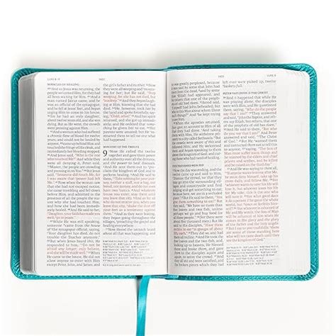Nasb Compact Reference Bible Teal Leathertouch Red Letter