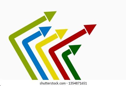 Many Different Arrows Pointing One Direction Stock Illustration Shutterstock