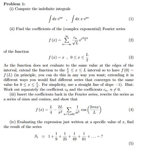 solved problem 1 i compute the indefinite integrals ii