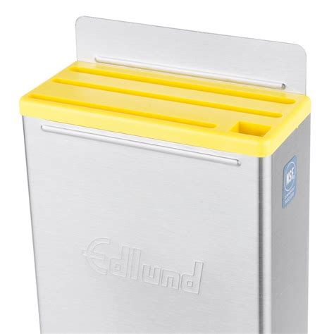 Edlund KR 50Y 12 HACCP Enclosed Stainless Steel Knife Rack With Yellow