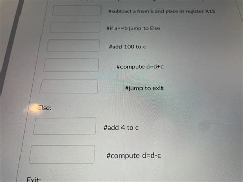 Solved Subtract A From B And Place In Register ×13 If