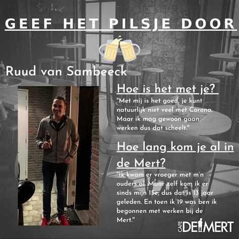 Café De Mèrt Hier Staan We Bij Ruud Van Sambeeck Aan De