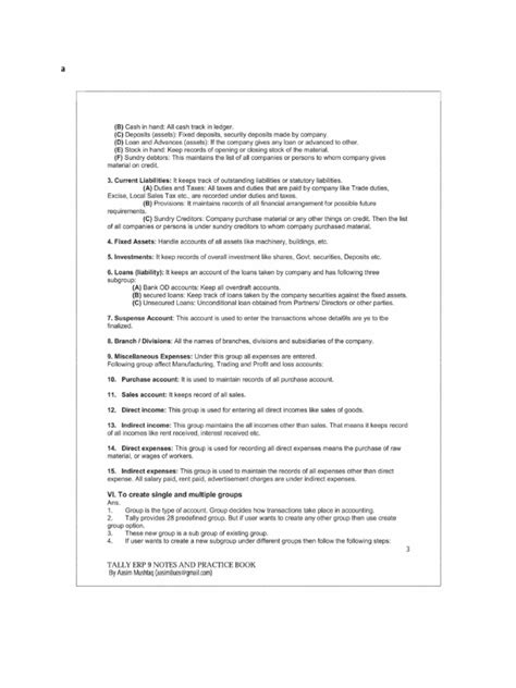 Tally Simple Notes Pdf