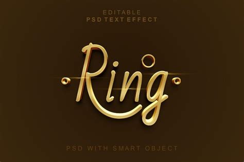 Premium Psd Ring 3d Text Effect