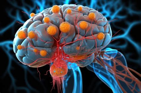 A Detailed Visualization Of Brain Neurons An Abstract Representation Of Thought And Neural