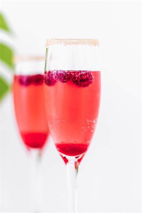 Raspberry And Sparkling Wine Cocktail Cravings Journal