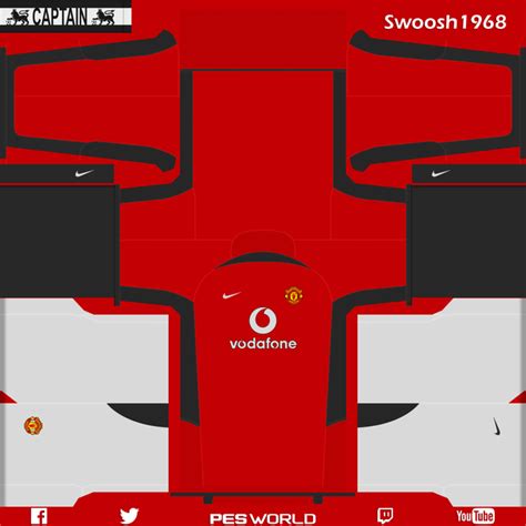 Kit Manchester United Man Utd Retro Classic Jersey Kit Vodafone 2004