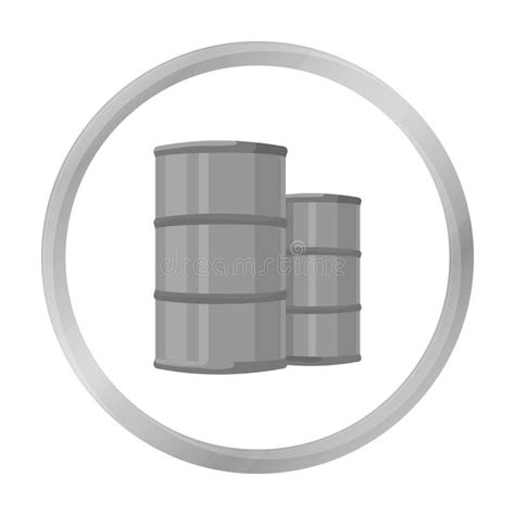 Значок бочонков масла в Monochrome стиле изолированный на белой