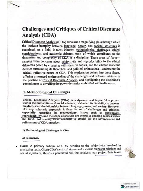 Challenges And Critiques Of Cda Pdf