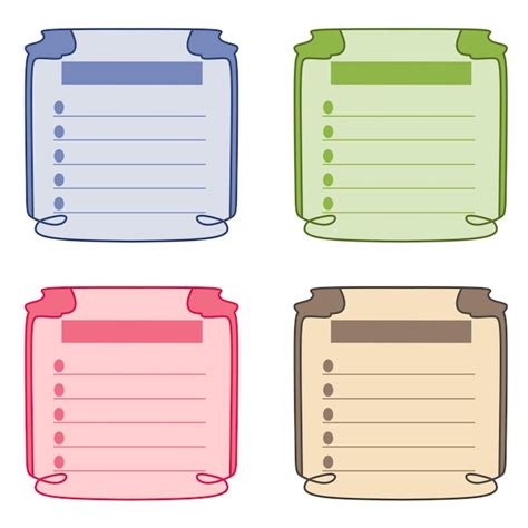 Premium Vector Memo Pad Colorful Illustration Design