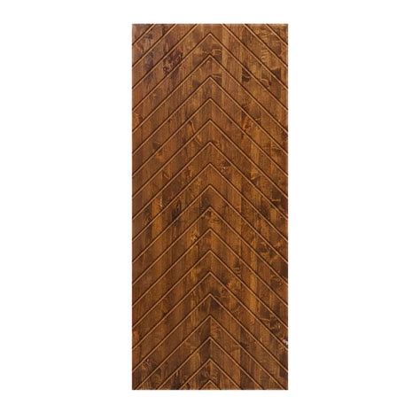 CALHOME 24 In X 84 In Hollow Core Walnut Stained Pine Wood Interior
