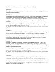 Understanding Factorial Experiments ANOVA Analysis Guide Course Hero