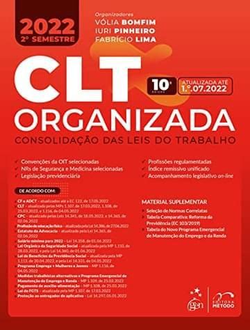 Livro CLT Organizada Consolidação das Leis do Trabalho Resumo