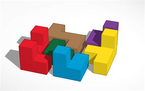3d Design Interlocking Cube Puzzle Tinkercad