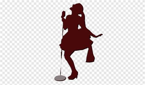 아리아나 그란데 마이크를 잡고 서있는 여자의 실루엣 Png Pngegg