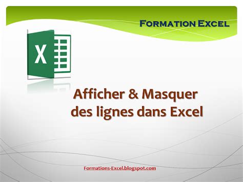 3 Méthodes pour afficher ou masquer des lignes dans Excel Formation Excel