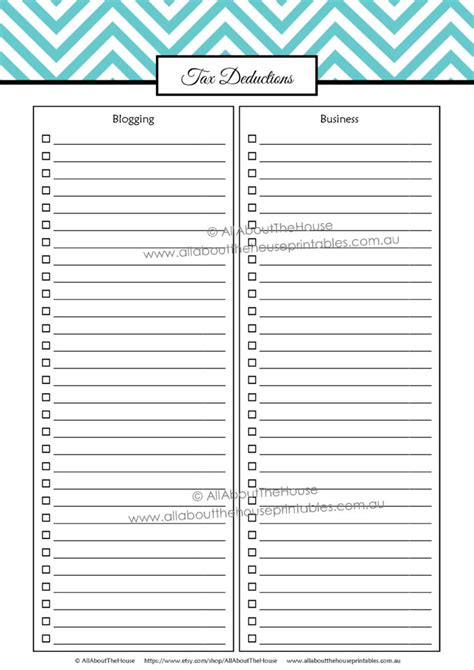 How To Organize Your Taxes With A Printable Tax Planner All About