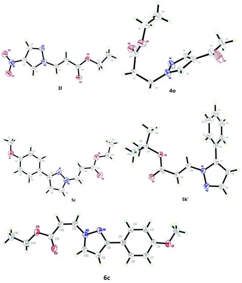 Molecular Structures Of 3l 4o 5c 5k And 6c [39] Download Scientific Diagram