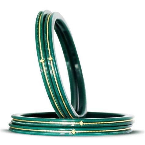 Round Plain Dark Green Rajwadi Plastic Bangles Set At Rs 1100set In Limbdi