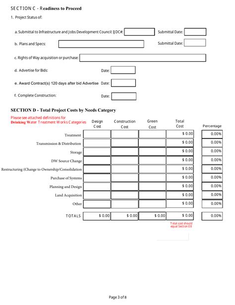 West Virginia Project Priority List Application Drinking Water