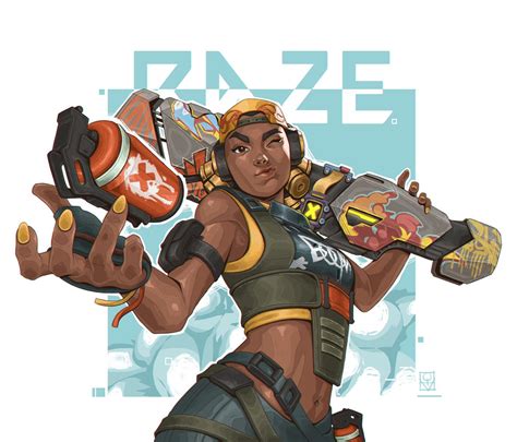 Raze Valorant Leo Marques Concept Art Characters Fan Art