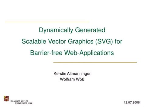 Ppt Dynamically Generated Scalable Vector Graphics Svg For Barrier Free Web Applications