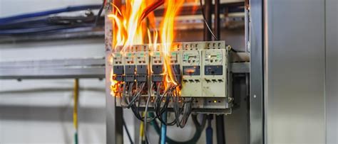 Electrical Panel Fire During Industrial Operation Premium Ai Generated Image