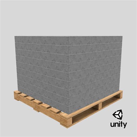 Wooden Pallet With Brick 5 Model Turbosquid 2074075