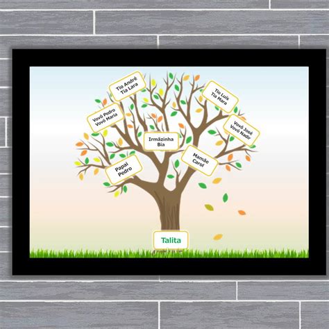 Quadro Infantil Árvore Genealógica Elo Produtos Especiais