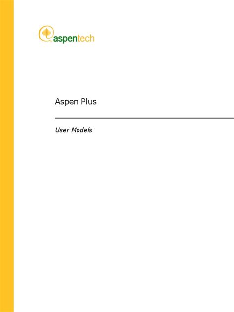 Aspen Plus User Models Pdf Parameter Computer Programming Component Object Model