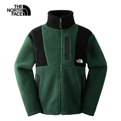 The North Face 北面 男女款綠色舒適保暖多口袋立領抓絨外套87vmkii Pchome 24h購物