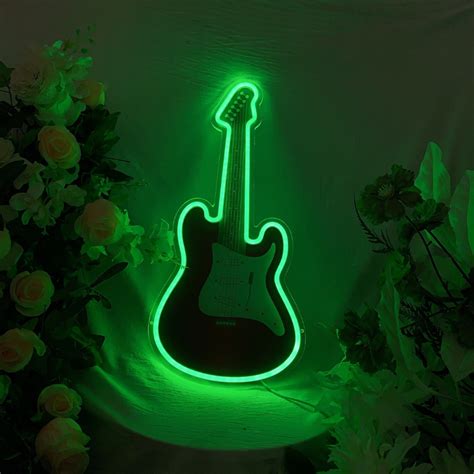 Selicor Guitar Neon Signs Multiple Color Switching Neon Signs Color Switch Multiple Color