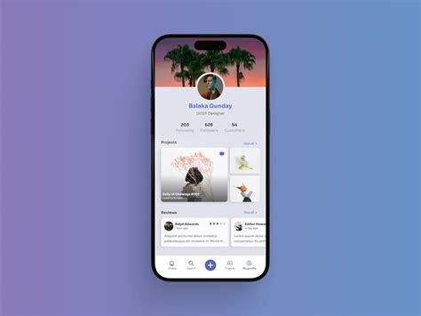 Daily Ui Challange 006 Profile Screen Behance
