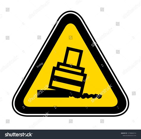 Triangular Yellow Warning Hazard Symbol Vector Stock Vector Royalty Free Shutterstock