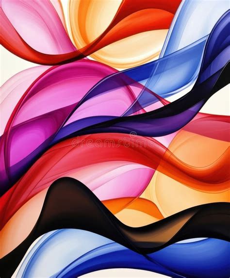Abstract Colorful Flowing Waves In Vibrant Motion Creating Dynamic Visual Texture Stock