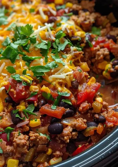 Slow Cooker Taco Casserole