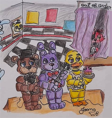 The Animatronic Band Fnaf 1 Fanart By Joanawb On Deviantart